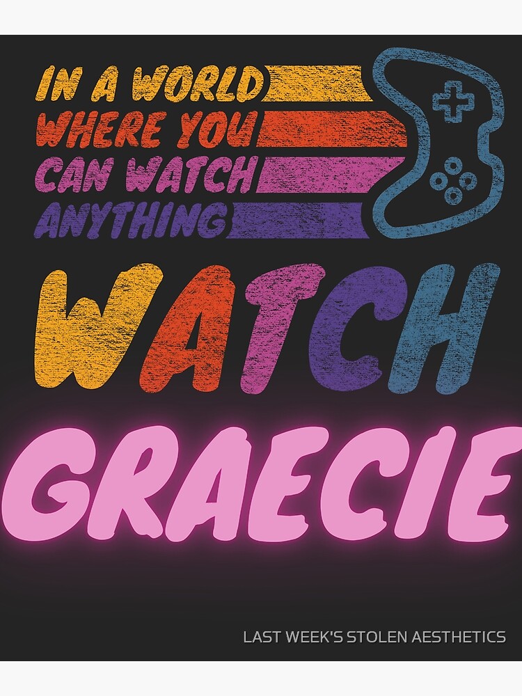 "Watch Graecie twitch streamer youtuber" Poster by SRanabhat | Redbubble