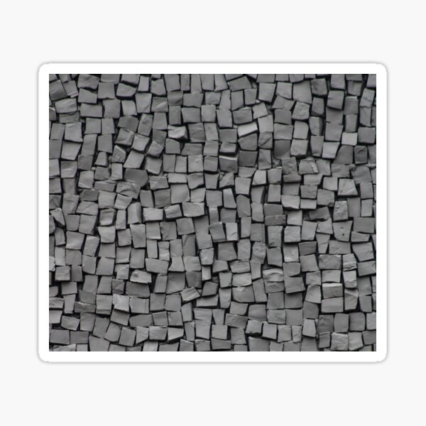 "Grey stone wall, grey background, grey pattern" Sticker by Luca ...