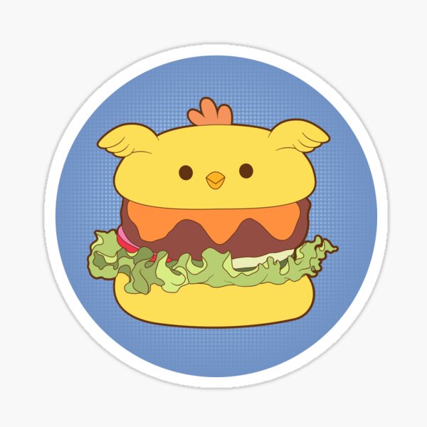 "Chicken Burger" Sticker for Sale by lerdoberdo | Redbubble