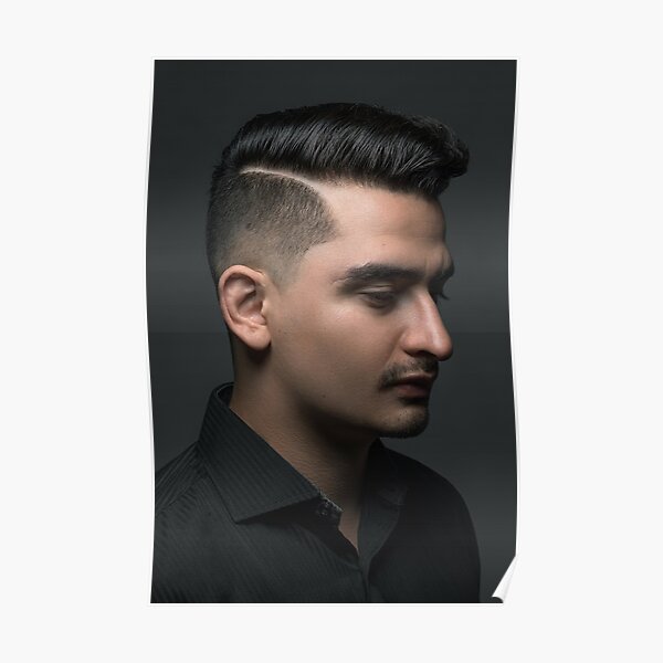 "Young man with thoughtful and aloof gaze" Poster for Sale by ...