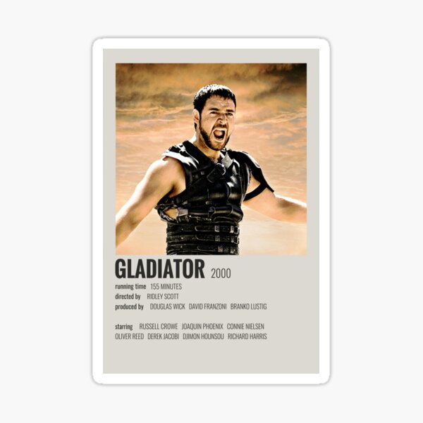"Gladiator (2000)" Sticker for Sale by MoviePolaroid | Redbubble