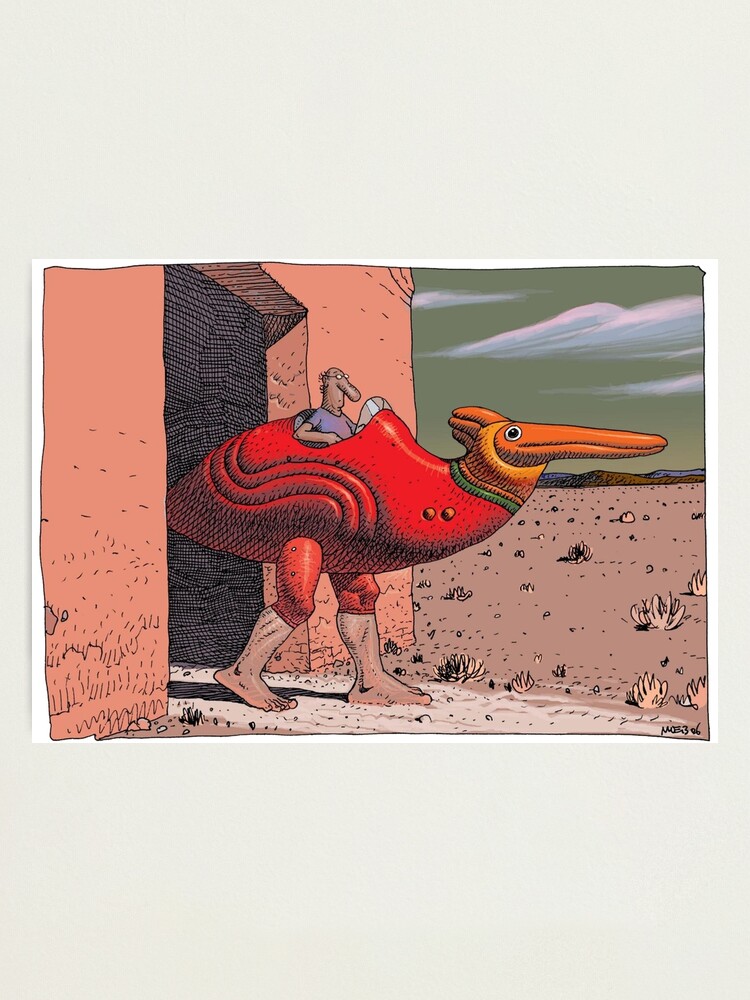 "inside moebius, moebius, bird, desert, bunker, jean giraud, vehicle ...