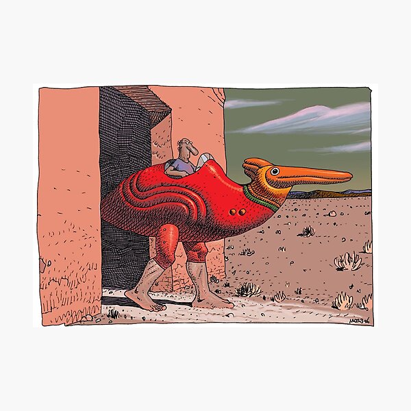 "inside moebius, moebius, bird, desert, bunker, jean giraud, vehicle ...