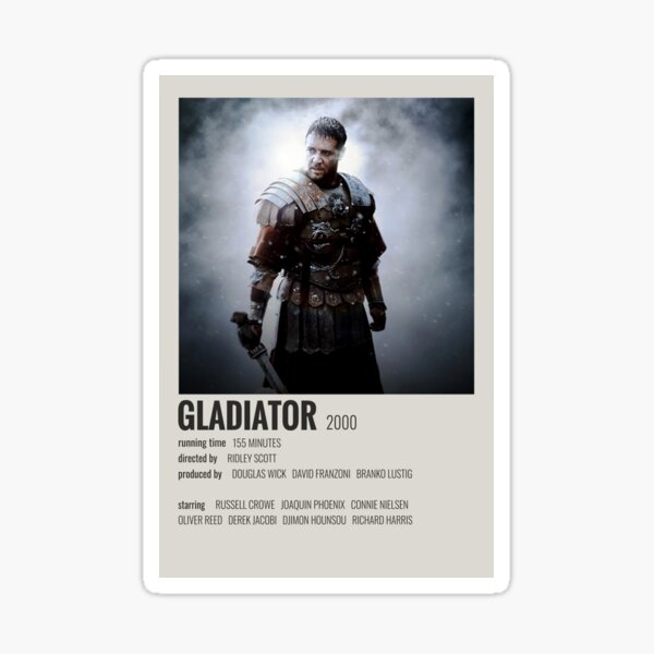 "Gladiator (2000)" Sticker for Sale by MoviePolaroid | Redbubble