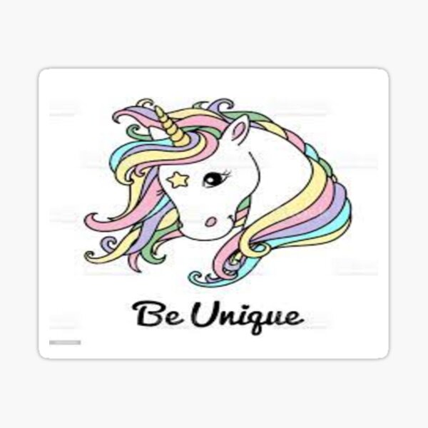 "Unicorn, Be Unique" Sticker by watwau | Redbubble