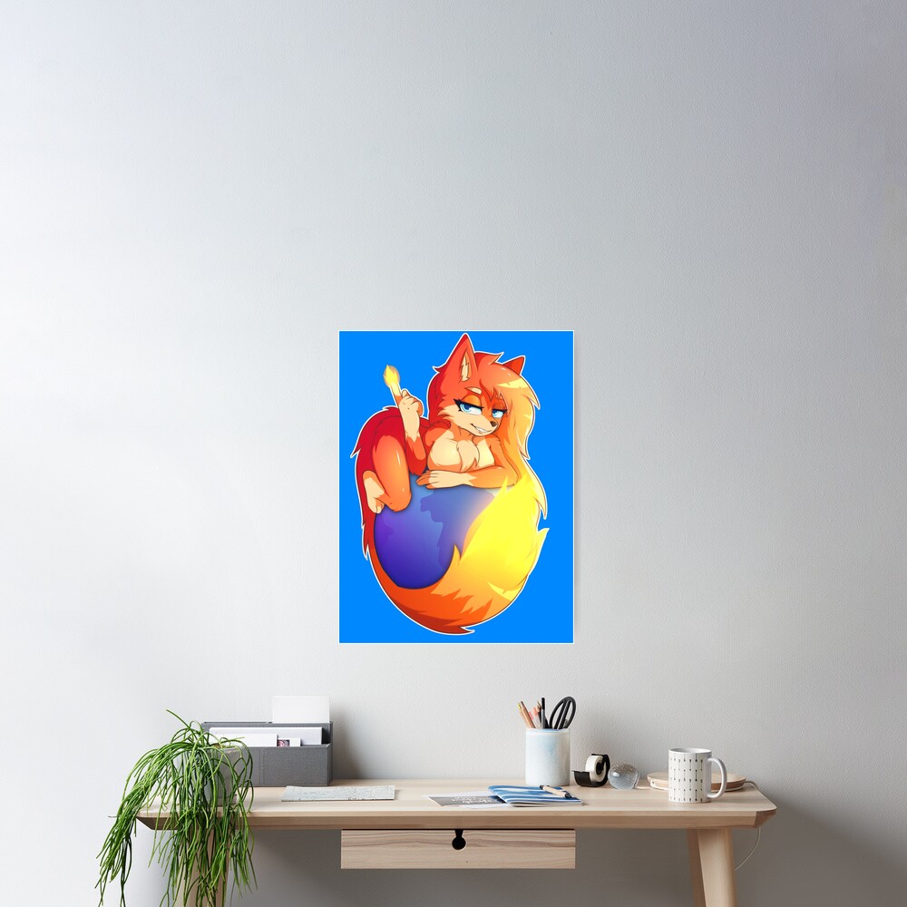 "FireFox Furry" Poster by Dragard | Redbubble