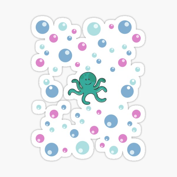 "Jolly octopus" Sticker for Sale by ivallga | Redbubble