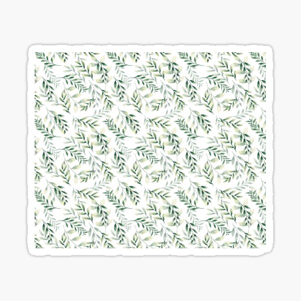 "Watercolor Leaf Pattern " Sticker for Sale by gulizozarslan | Redbubble