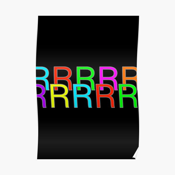 "LETTER R" Poster for Sale by noimion | Redbubble