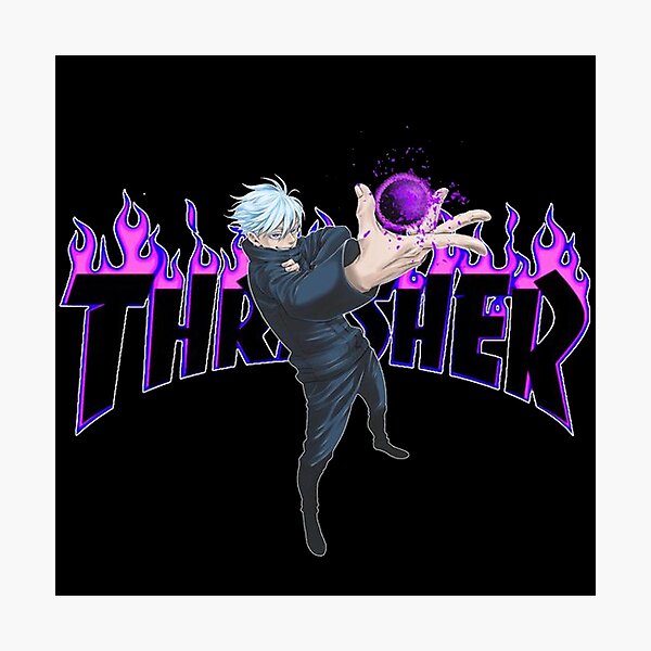 "Satoru Gojo Anime Trasher " Photographic Print by Baji7 | Redbubble