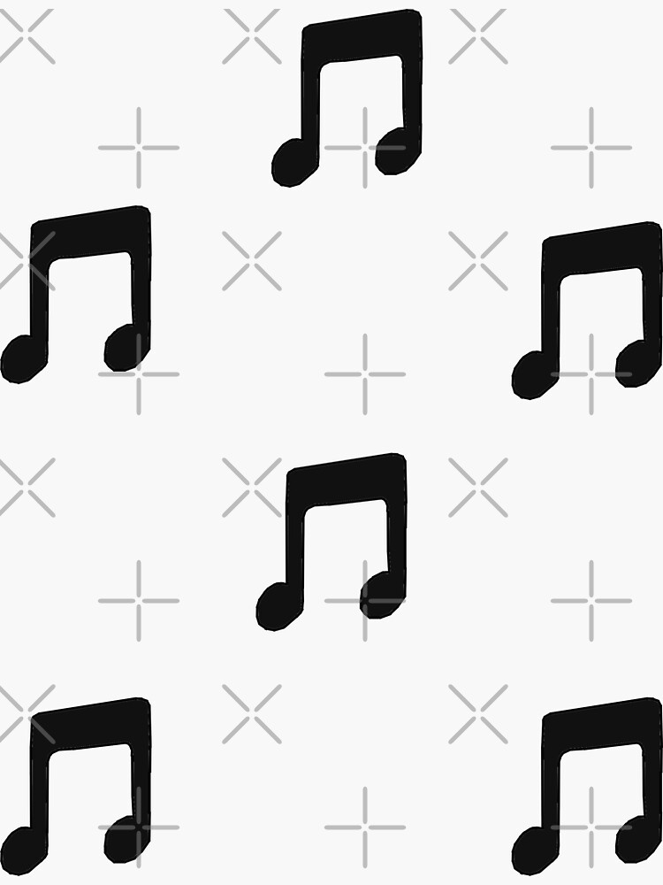 "Black Musical Notes" Sticker by RioCariocaClub | Redbubble