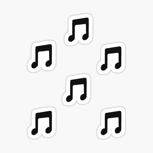 "Black Musical Notes" Sticker by RioCariocaClub | Redbubble