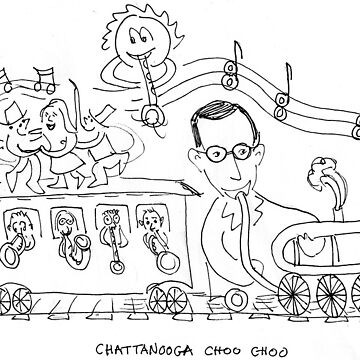 "Song Cartoon - Chattanooga Choo Choo" Sticker for Sale by bromfieldpen ...