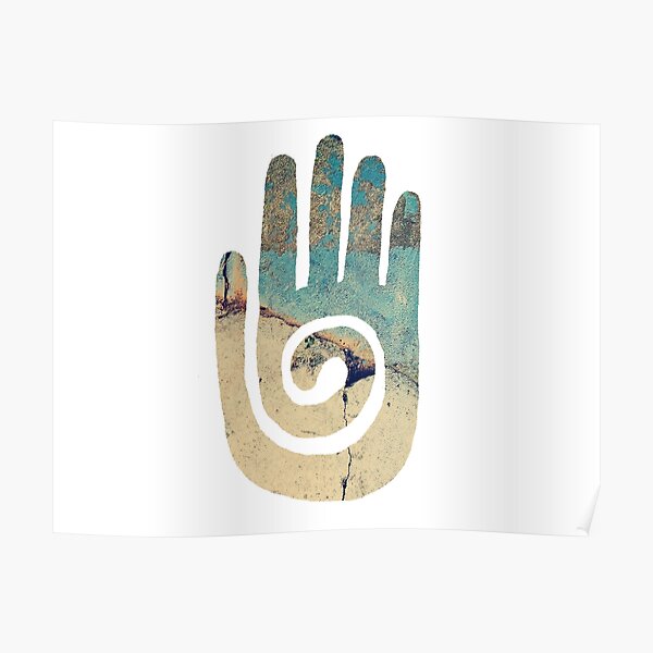 "Stone Hopi Hand Symbol" Poster for Sale by DoodlesnPoodles | Redbubble