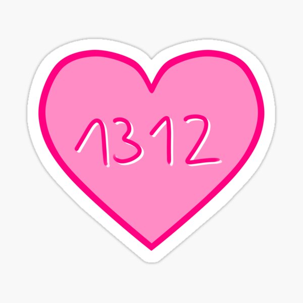"1312" Sticker for Sale by peachbuns | Redbubble