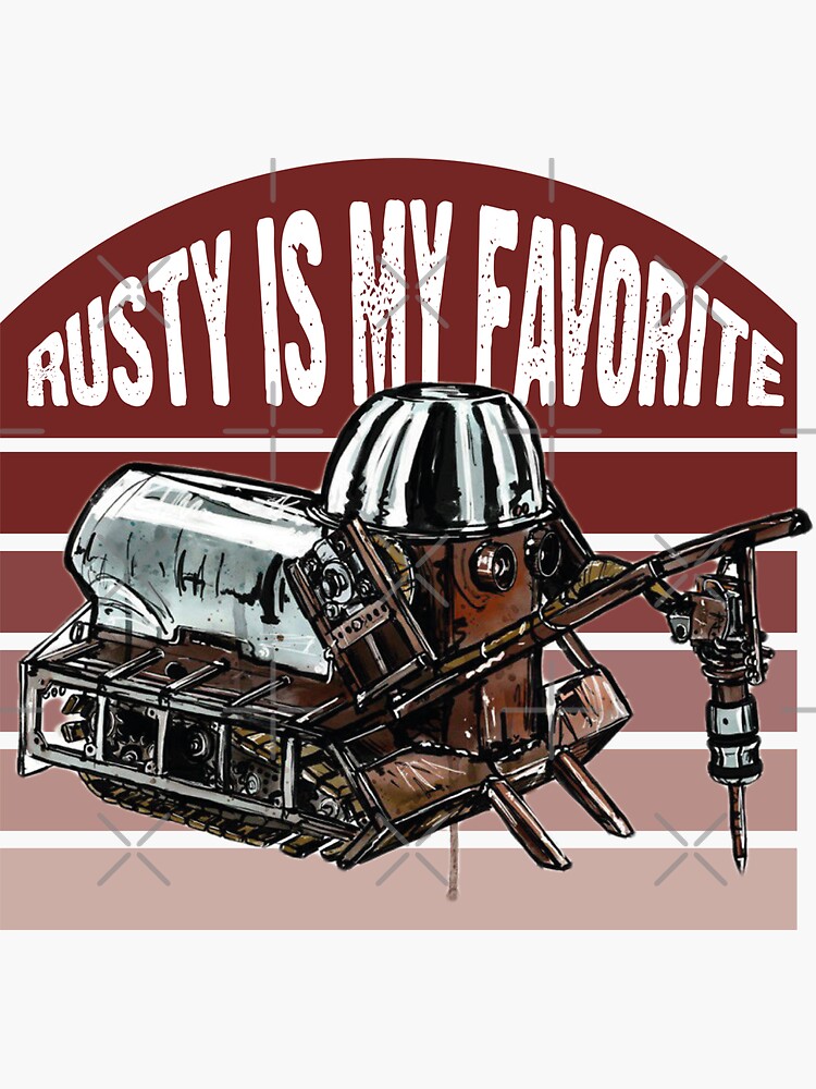 "battlebots-rusty robot" Sticker by ESTAFOX | Redbubble