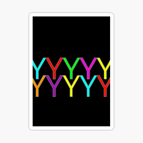 "LETTER Y" Sticker by noimion | Redbubble