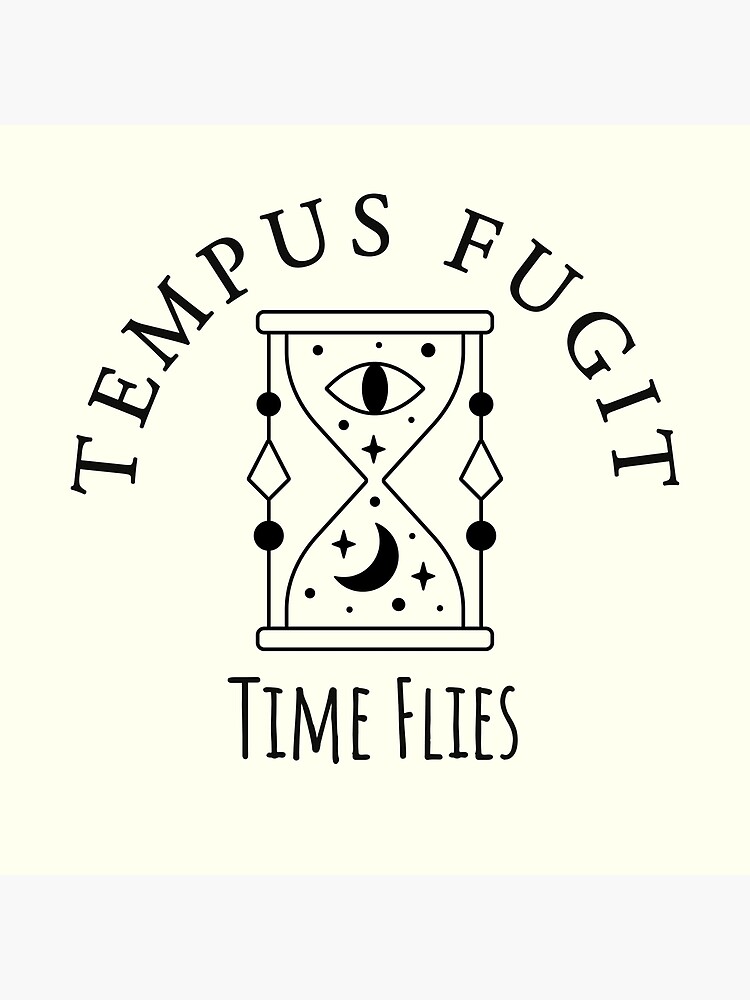 "Tempus Fugit Time Flies Dark Academia Latin Proverb" Art Print for ...
