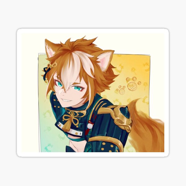 "Gorou Genshin Impact" Sticker by PabloPatterns | Redbubble