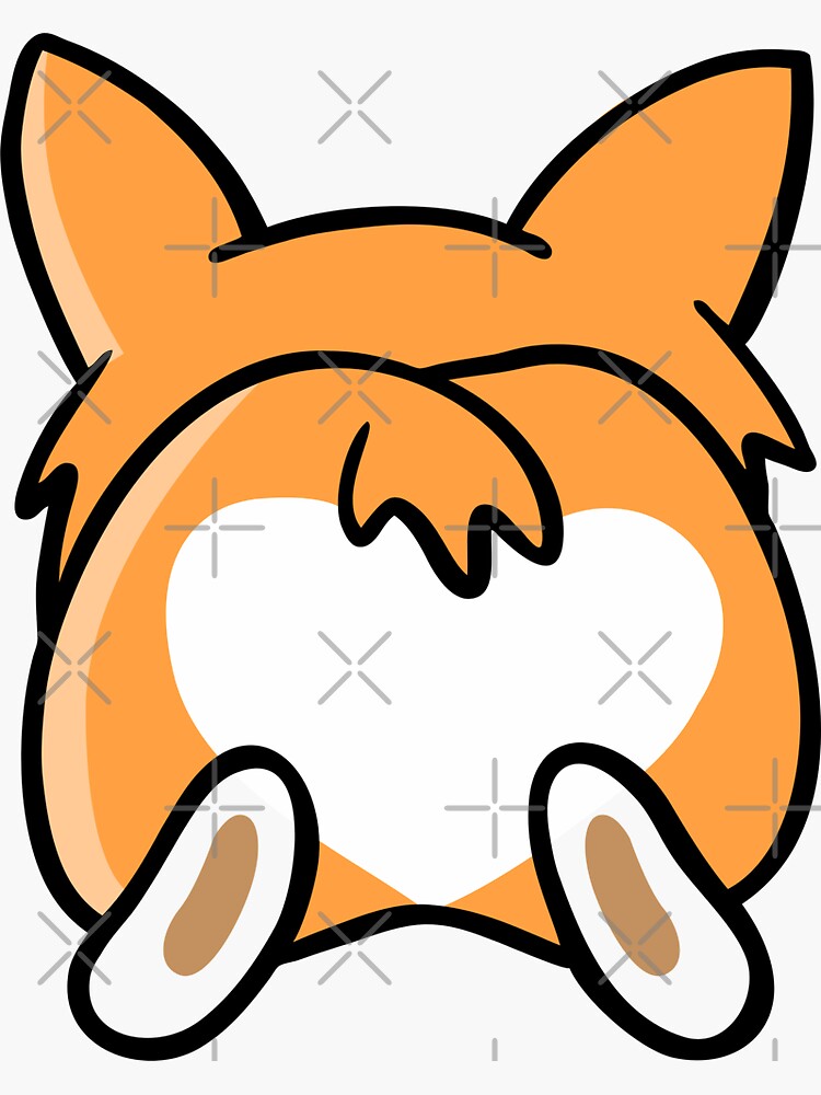 "Corgi Heart Butt" Sticker by qartet | Redbubble
