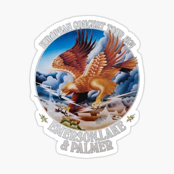 "European Concert 1974 - ELP" Sticker by stevensirth | Redbubble