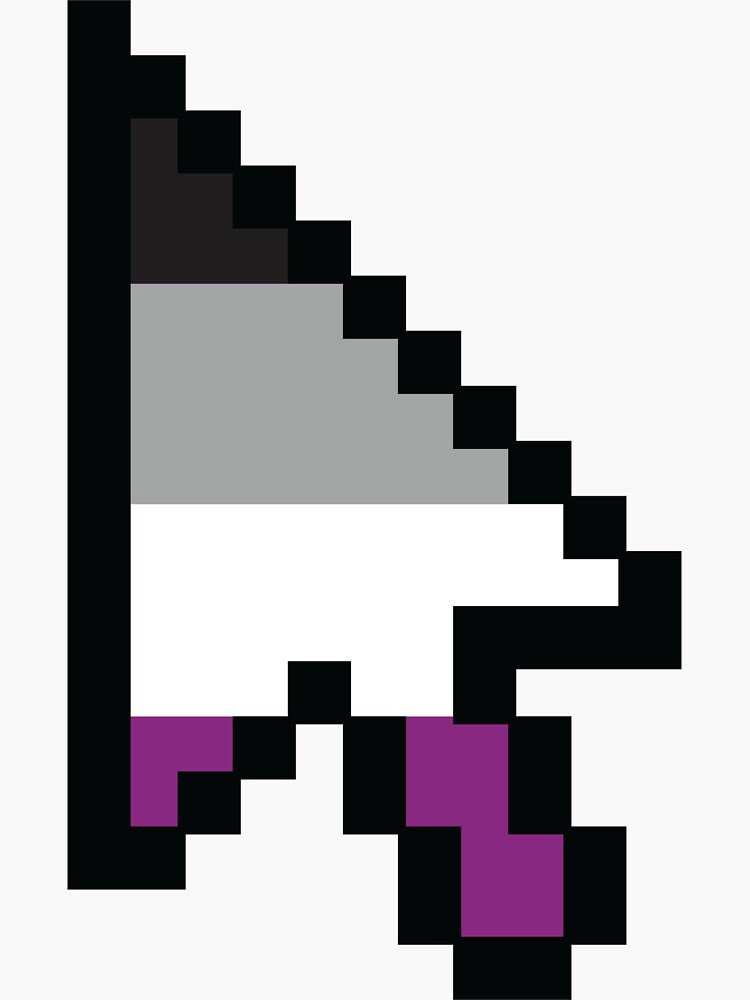 "Pride Cursor - Asexual" Sticker for Sale by WaddlingTech | Redbubble