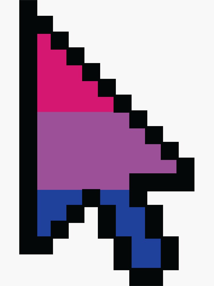"Pride Cursor - Bisexual" Sticker by WaddlingTech | Redbubble