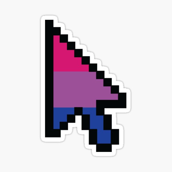 "Pride Cursor - Bisexual" Sticker by WaddlingTech | Redbubble