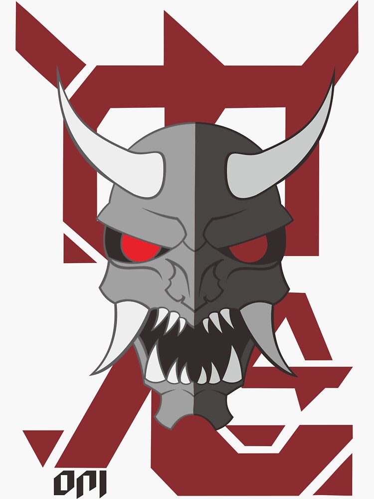 "oni mask" Sticker by TheSecretHouse | Redbubble