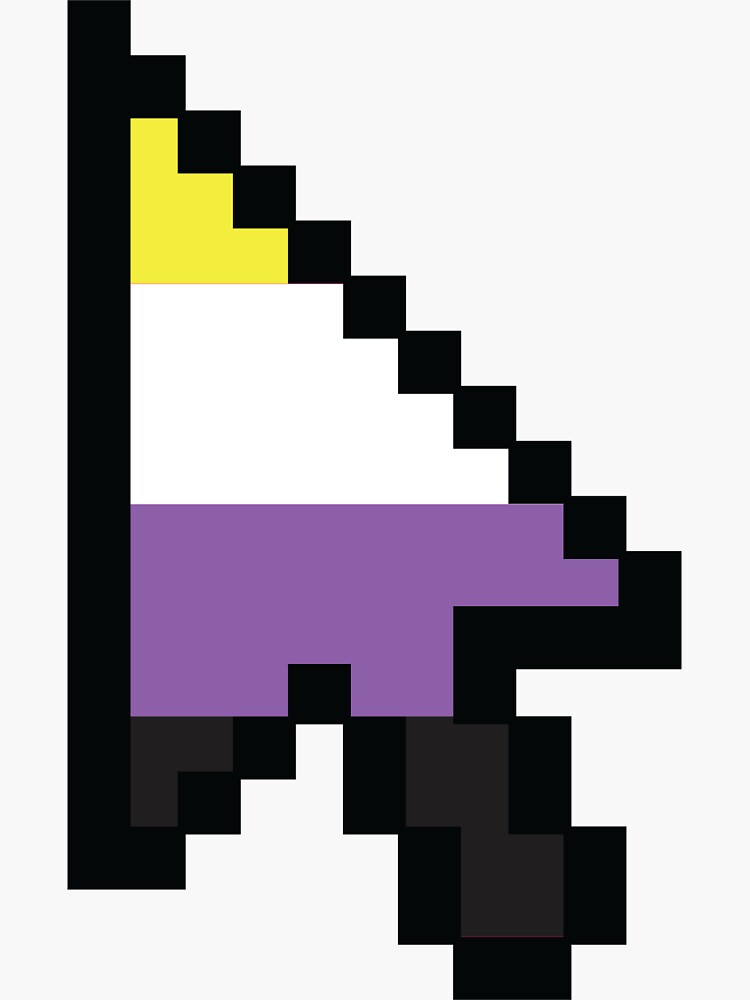 "Pride Cursor - Nonbinary" Sticker for Sale by WaddlingTech | Redbubble