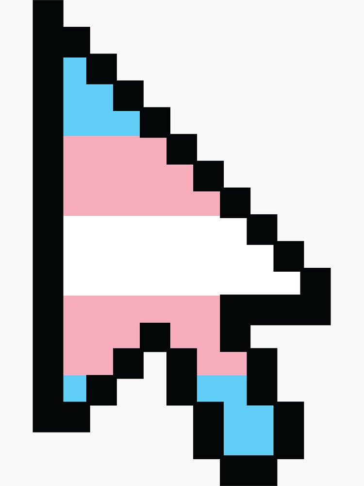 "Pride Cursor - Transgender" Sticker by WaddlingTech | Redbubble