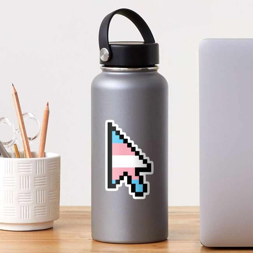 "Pride Cursor - Transgender" Sticker by WaddlingTech | Redbubble
