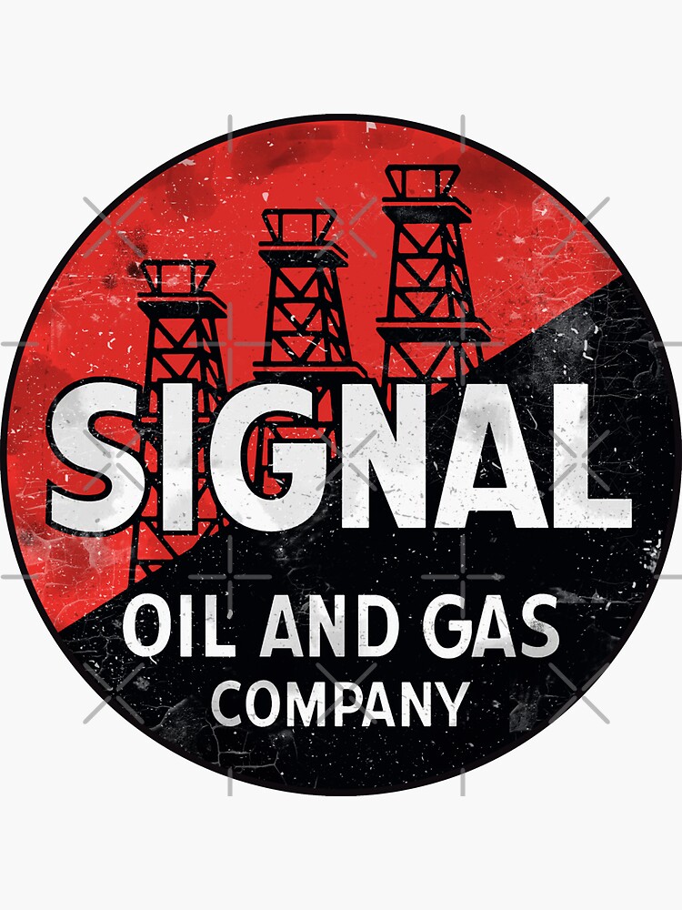 "Signal oil and Gas vintage sign" Sticker for Sale by Ploxd | Redbubble