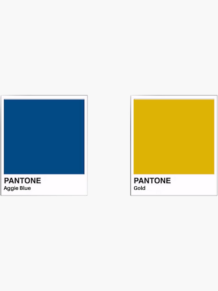 "UC Davis Pantone Colors (seperate)" Sticker by meghan1030 | Redbubble