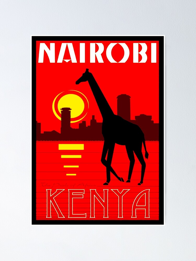 "NAIROBI : Vintage Kenya Tourism Advertising Print" Poster for Sale by ...