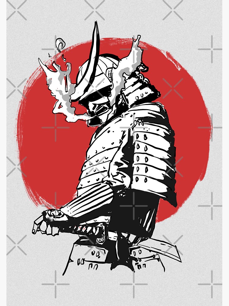 "A Smoking Samurai Warrior" Sticker by WindsLab | Redbubble