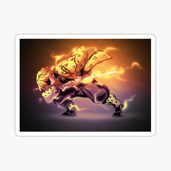 "Zenitsu Demon Slayer" Sticker by WindsLab | Redbubble
