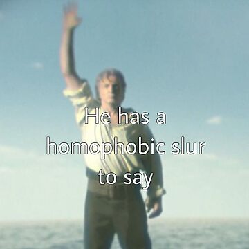 "he has a homophobic slur to say stede bonnet meme" Sticker for Sale by ...