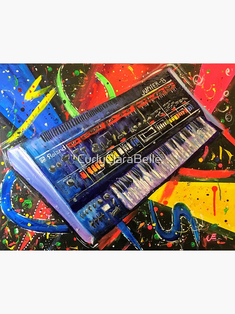 "Synth Party" Sticker for Sale by CurlyClaraBelle | Redbubble