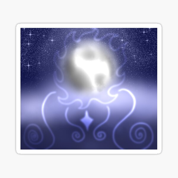 "Mystical Moon" Sticker by Eclipseartfury | Redbubble