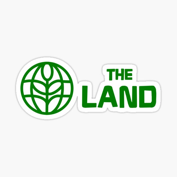 "Living with the land" Sticker by HundredAcreWood | Redbubble