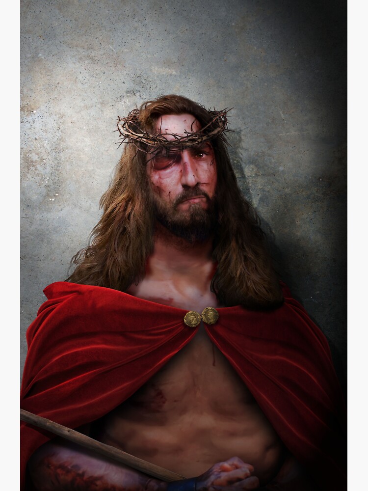 "ECCE HOMO" Sticker by CorCorvus | Redbubble