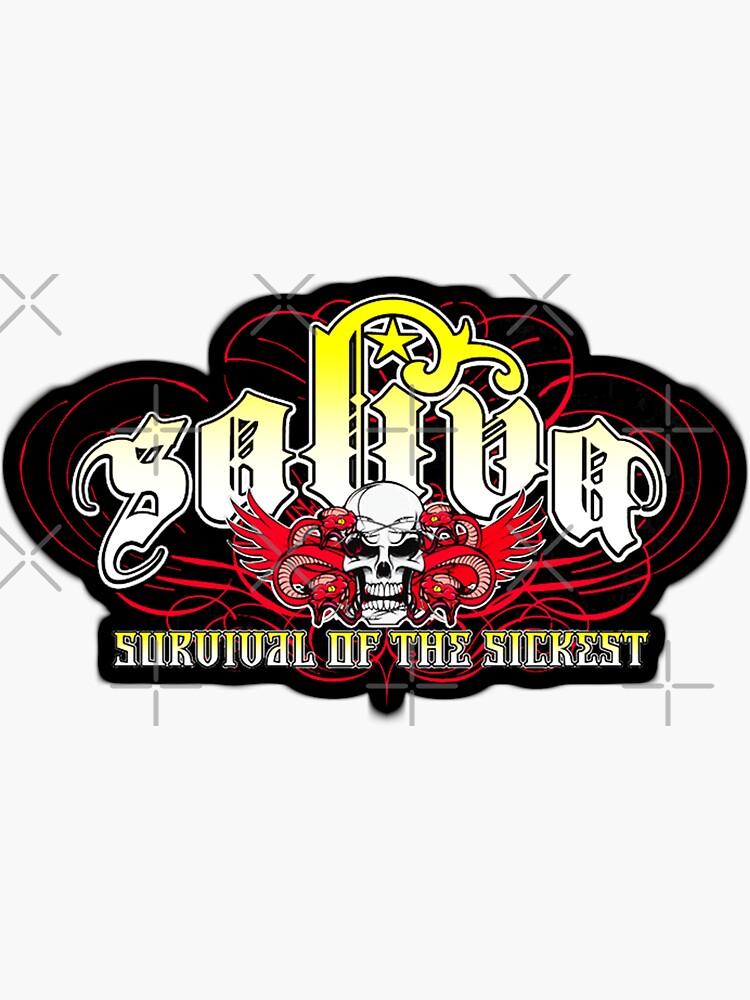 "amazing the best logo from Saliva is an American rock band" Sticker by ...