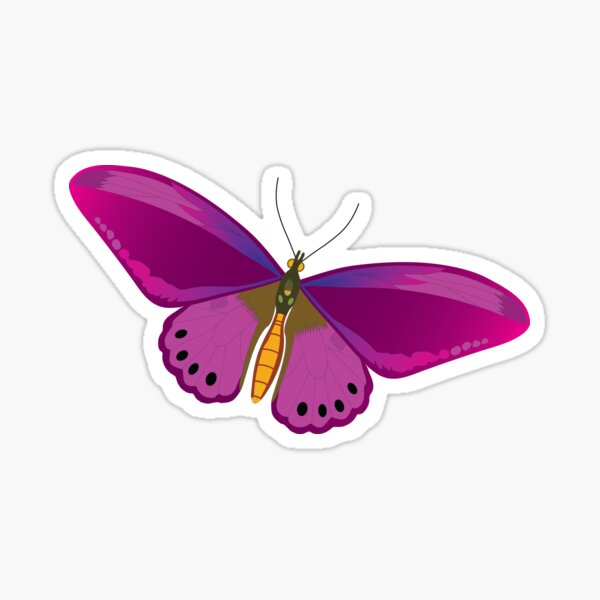 "Butterfly - purple" Sticker for Sale by achmadrofii | Redbubble