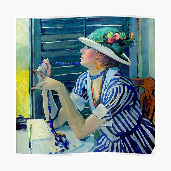 "THE ANSWER : Vintage Jane Peterson Oil Painting Print" Poster for Sale ...