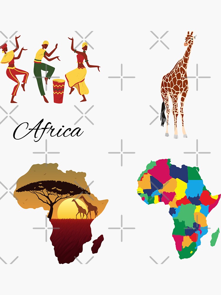 "Afica" Sticker by Forever-Sun | Redbubble