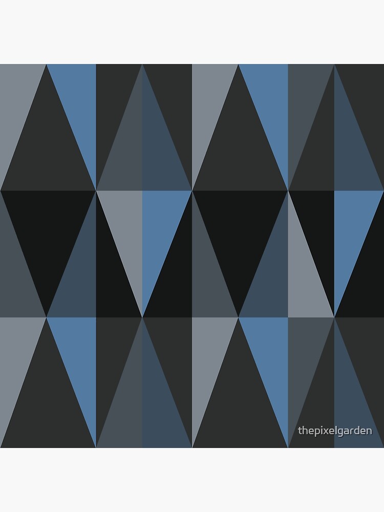 "MidCentury Modern Triangles Dark Blue" Poster for Sale by ...