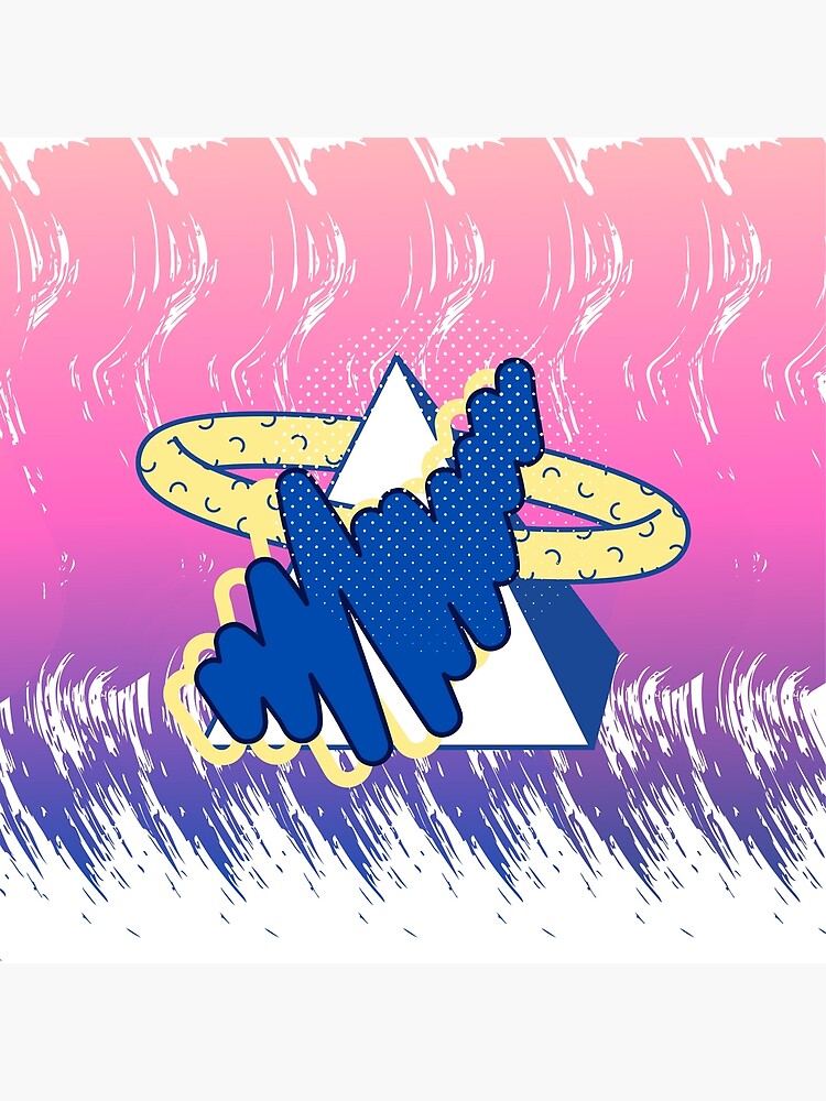 "Pastel Blue Scribble with Navy Blue Outline and Halftone Texture ...