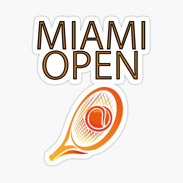 "miami open Classic black T-Shirt black" Sticker by Mohemn | Redbubble