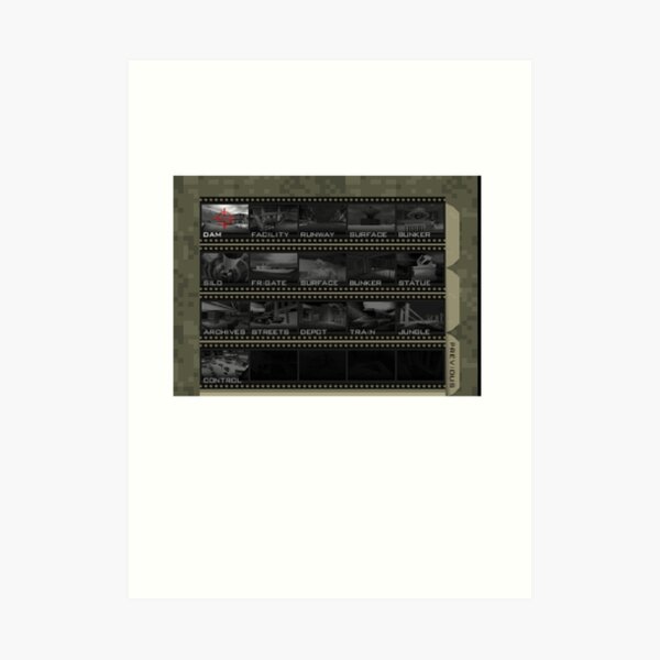 "Goldeneye N64 Level Select" Art Print by cyps86 | Redbubble